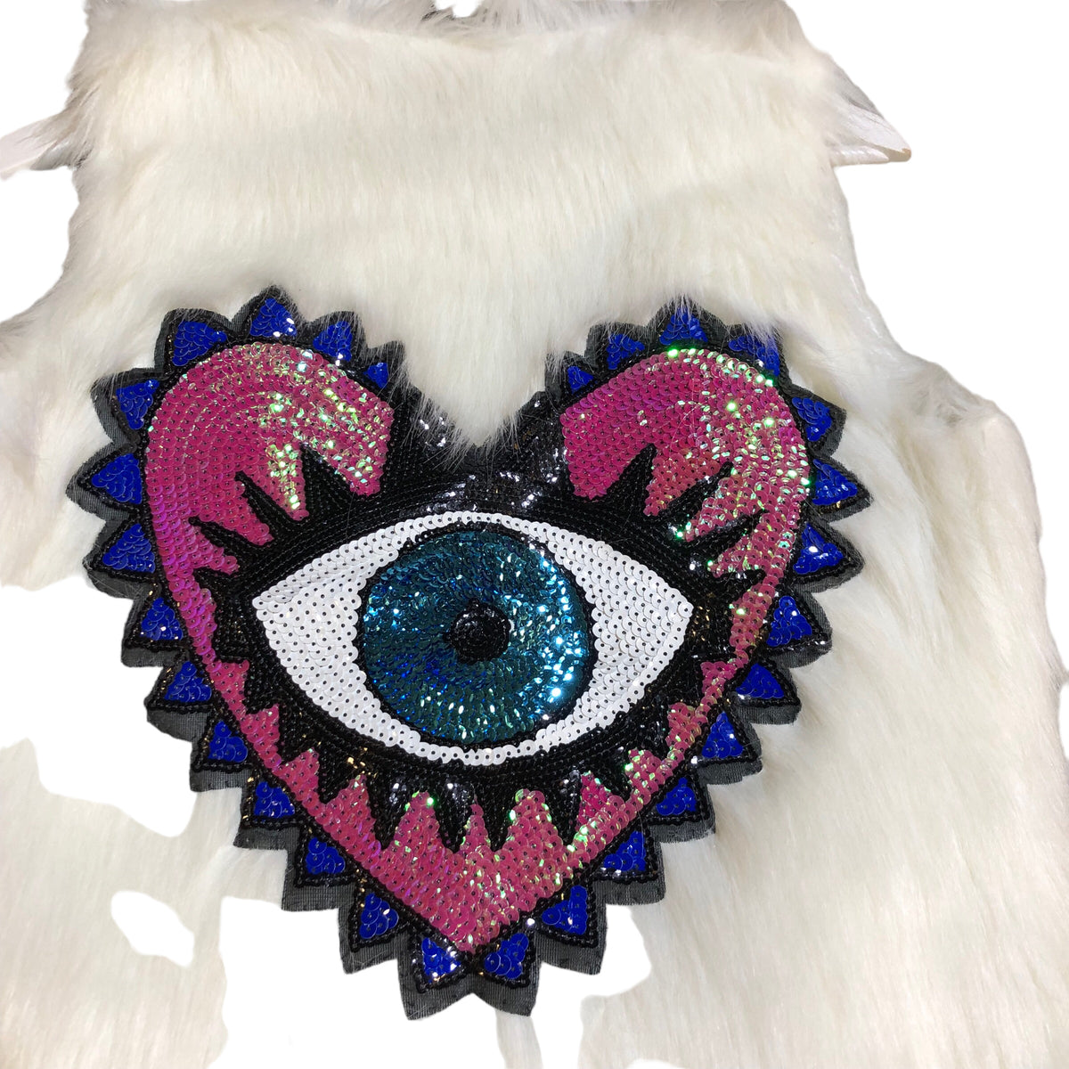 Glitter heart embellished faux fur vest – Blim Vancouver