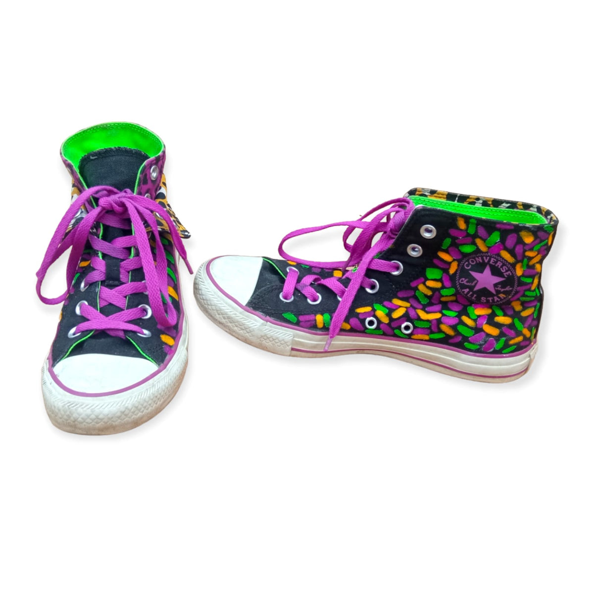 Hand Painted Reworked Hi tops by Pattern Nation – Blim Vancouver